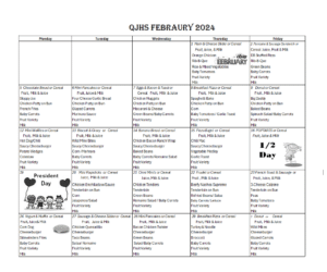 QJHS Lunch Menu | Quincy Public Schools